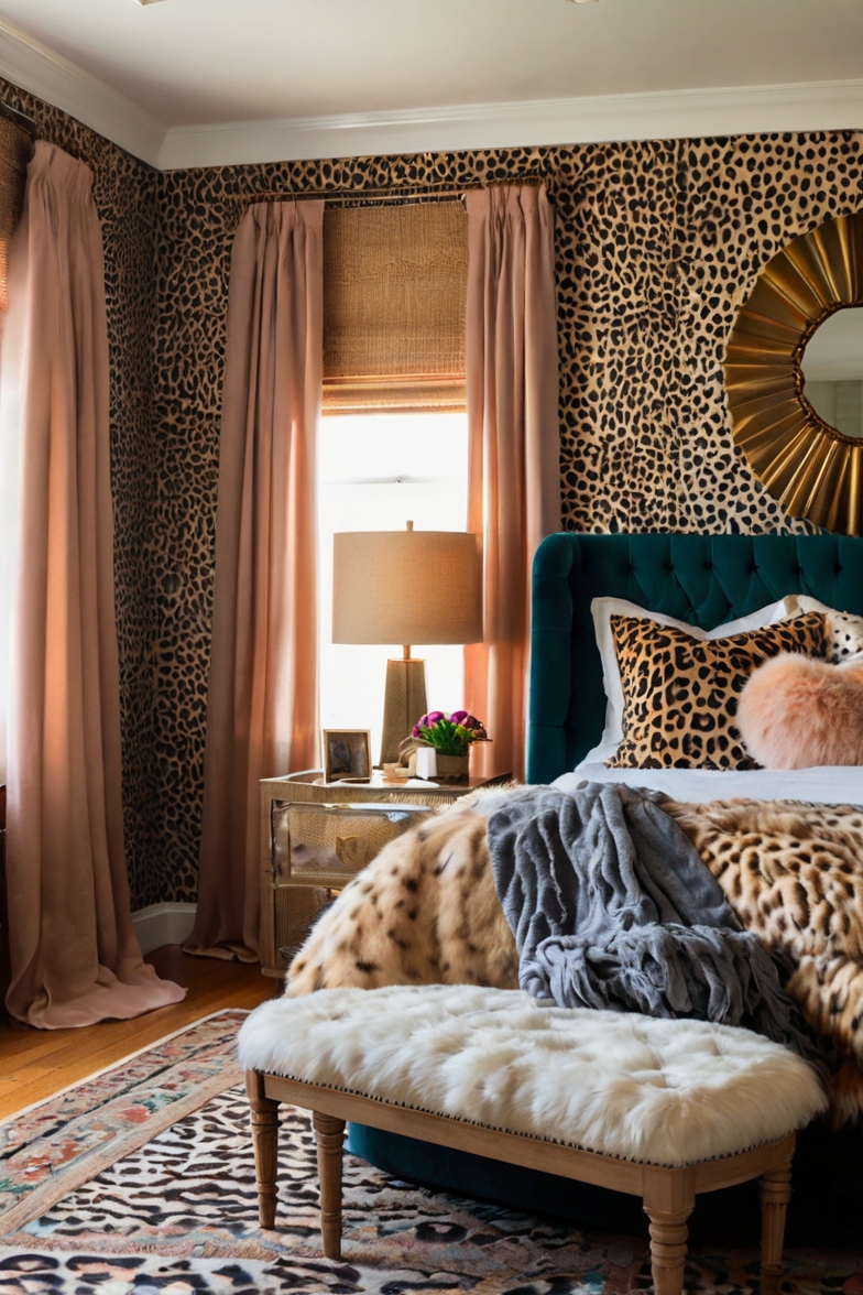 10 Jaw-Dropping Bedroom Ideas with Cheetah Print Wallpaper – Curated ...