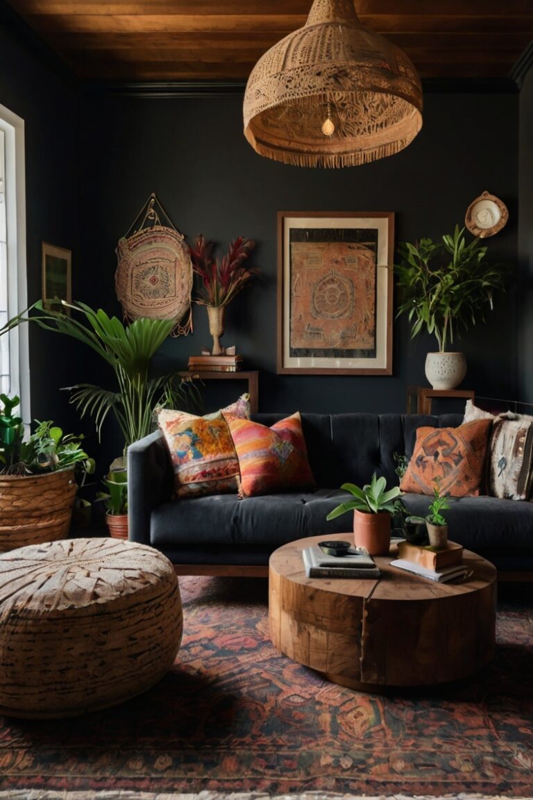 Gypsy Soul, Dark Heart: 35 Dark Boho Living Room Designs – Curated ...