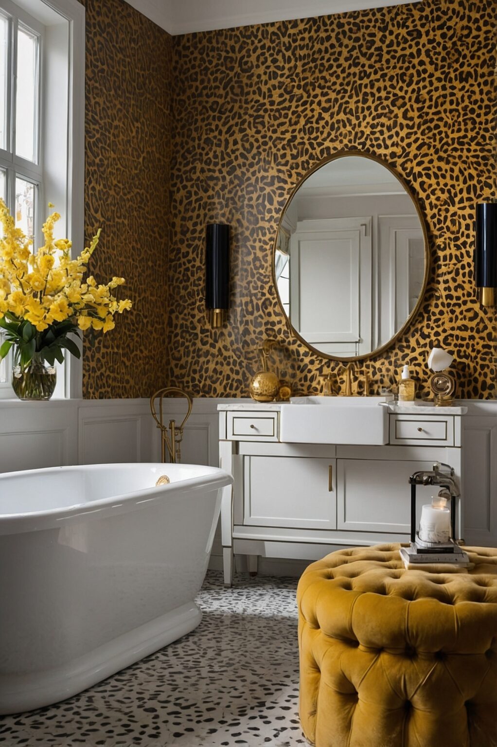 6 Unexpected Color Combinations that Work with Leopard Print Bathroom ...