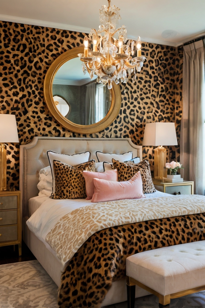 10 Jaw-Dropping Bedroom Ideas with Cheetah Print Wallpaper – Curated ...