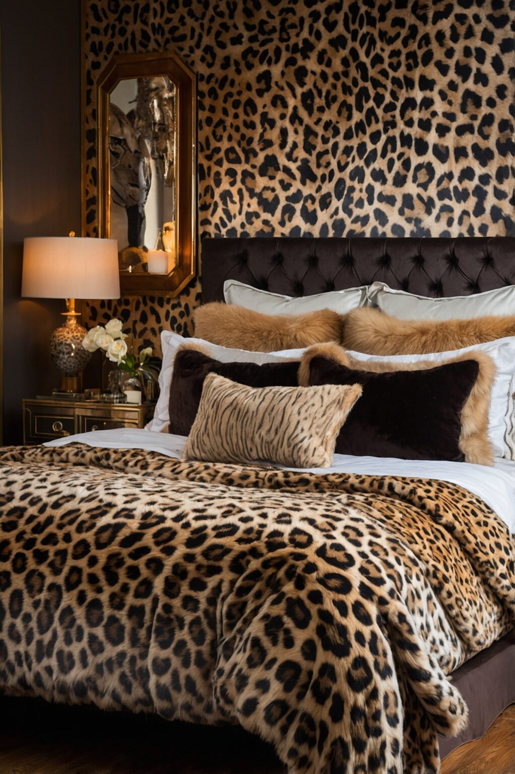 10 Jaw-Dropping Bedroom Ideas with Cheetah Print Wallpaper – Curated ...
